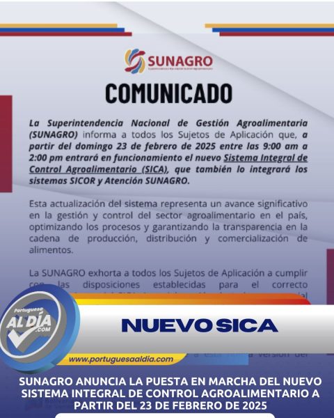 SUNAGRO anuncia la puesta en marcha del nuevo Sistema Integral de ...